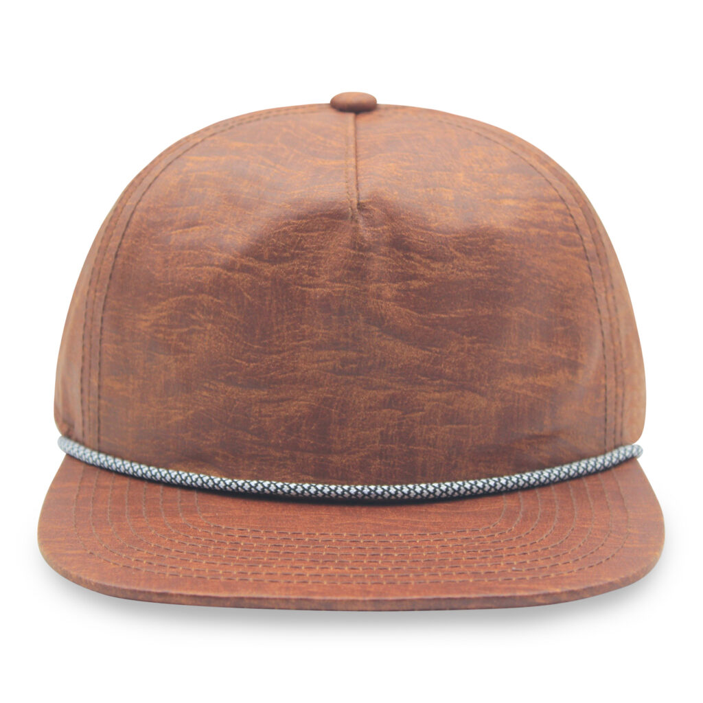Unstructured 5 panel oil waxed cap with rope (3531)
