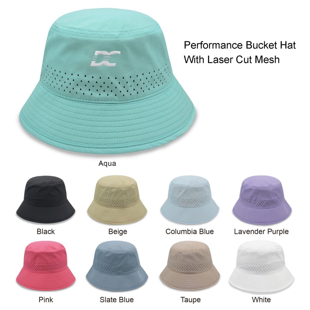Performance Bucket Hat w/Laser Cut Mesh (7011)